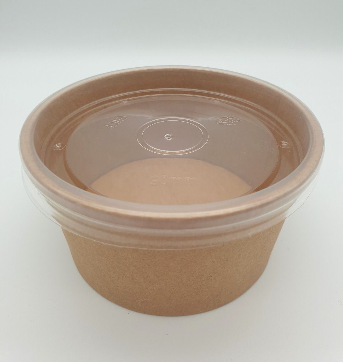 50 x 7oz Kraft Brown Paper Food Tubs & Flat Lids | iKrafts