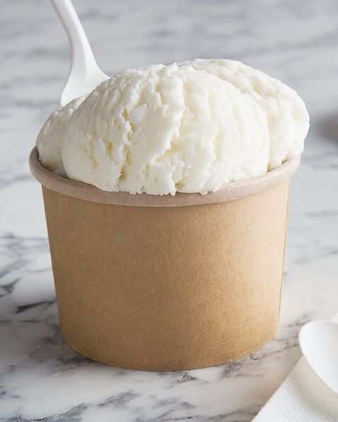 50 x 4oz Kraft Paper Food Tubs & Flat Plastic Lids | iKrafts