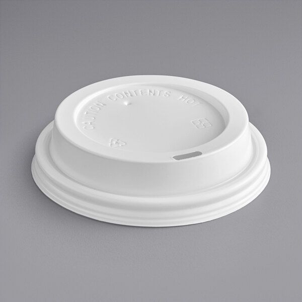 100 x White Sip Thru Lids for 12/16oz Hot Drinks Cups | iKrafts