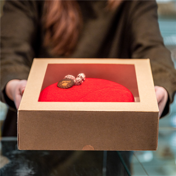 50 x Square Kraft Brown Windowed Cake Boxes - Various Sizes | iKrafts