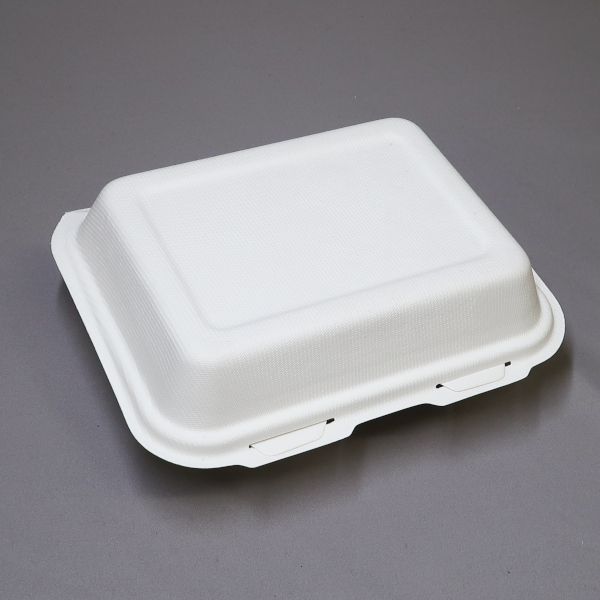 HP2 Biodegradable Bagasse Hinged Hot Food Box | iKrafts