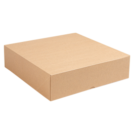 50 x Square Kraft Brown Cake Boxes - Various Sizes